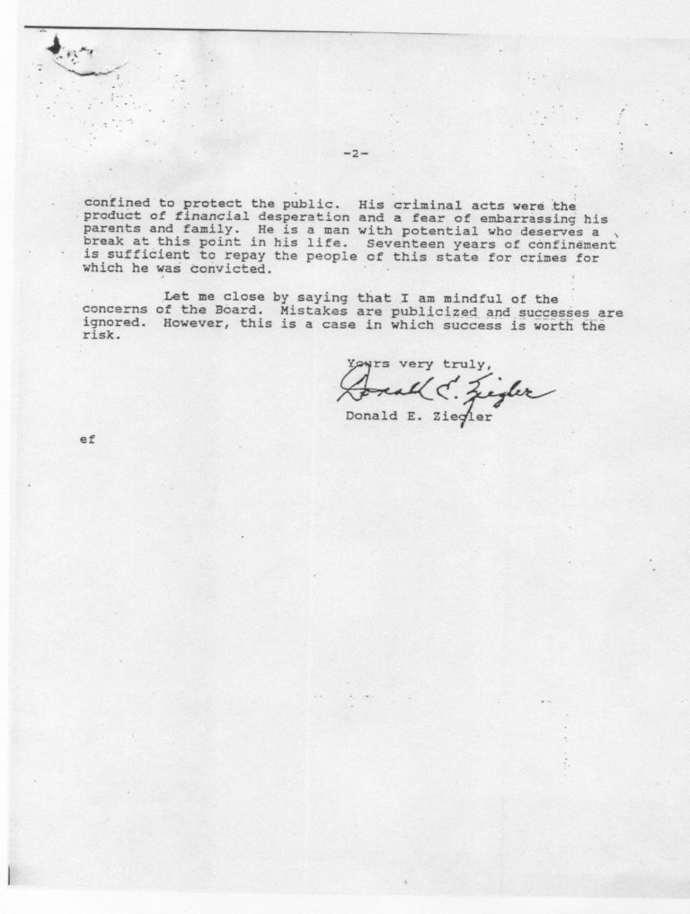 Judge Donald E. Ziegler's Letters - Free Zeke
